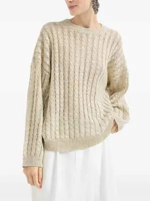 Brunello Cucinelli Openwork Knitted Sweater - Multicolor
