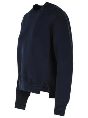 Sacai White Cotton Blend Sweater