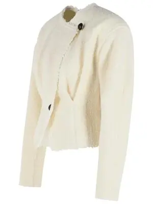 Isabel Marant Étoile Suna' Ivory Virgin Wool Blend Jacket