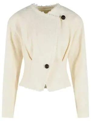 ISABEL MARANT ÉTOILE Isabel Marant 'Suna' Ivory Virgin Wool Blend Jacket Women