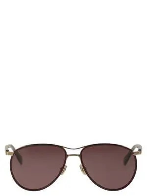 Brunello Cucinelli Titanium Polarised Sunglasses - Brown