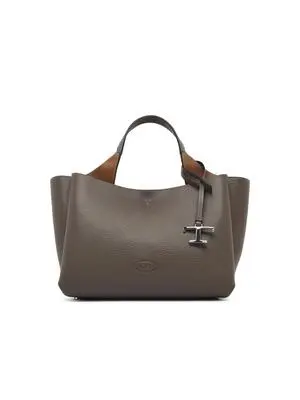 TOD'S Dove Grey Leather Mini Bag - Gray