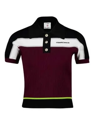 Casablanca Polo Shirt With Striped Detail - Multicolor