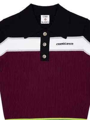Casablanca Polo Shirt With Striped Detail - Multicolor