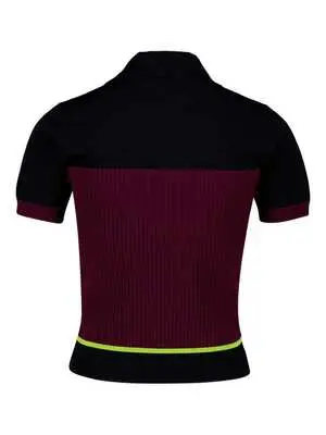 Casablanca Striped Detail Polo Shirt - Multicolor