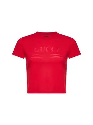 Gucci Jersey Cropped T-shirt - Multicolor