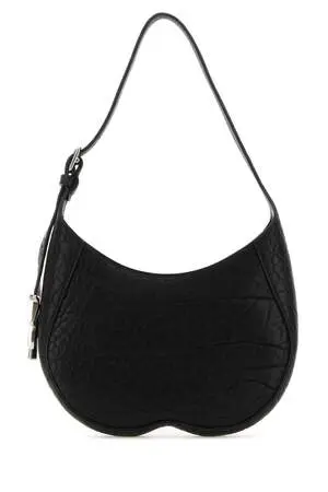Burberry Leather Small Chess Shoulder Bag - Black