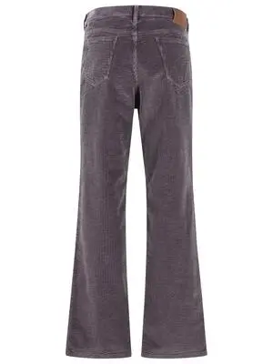 Marni Earth' Grey Cotton Flared Pants