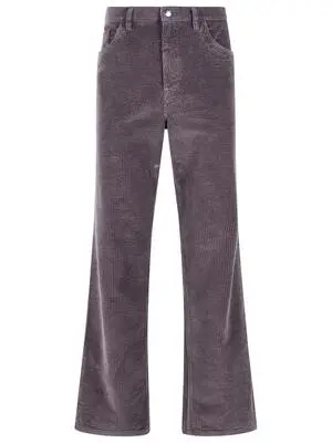 Marni Earth Grey Cotton Flared Pants - Gray