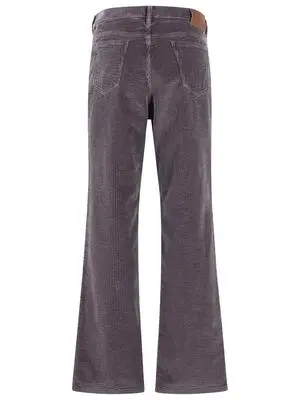 Marni Earth Grey Cotton Flared Pants - Gray