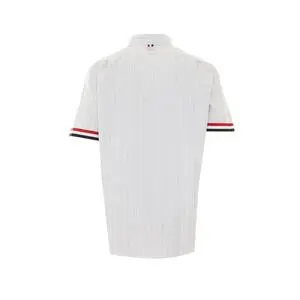 Thom Browne Logo Striped Oxford Short Sleeves Shirt