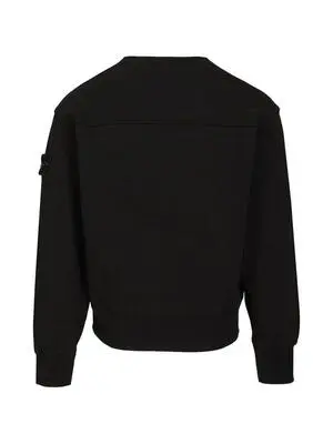 Stone Island Organic Cotton Fleece Cardigan Sweatshirt