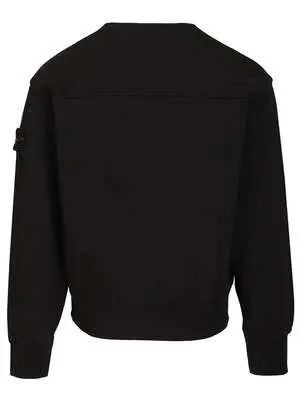 Stone Island Organic Cotton Fleece Cardigan Sweatshirt