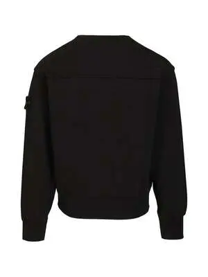Stone Island Organic Cotton Fleece Cardigan Sweatshirt