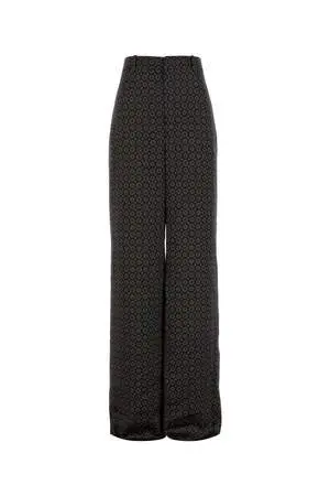 Saint Laurent Pritned Satin Wide-leg Pant - Multicolor