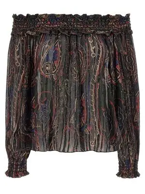 SAINT LAURENT Saint Laurent Women Smock Stitch Blouse
