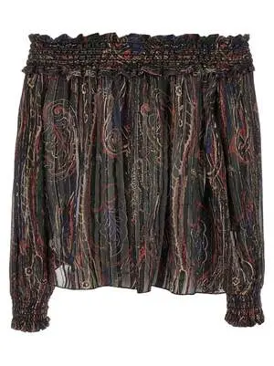 Saint Laurent Silk Paisley Blouse