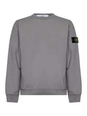 Stone Island Grey Organic Stretch Cotton Crewneck Sweatshirt - Multicolor