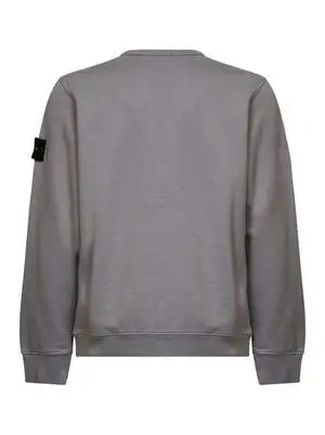 Stone Island Grey Organic Stretch Cotton Crewneck Sweatshirt