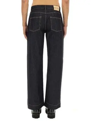 Alexander McQueen Wide Leg Jeans - Blue