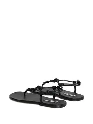 JIL SANDER Flat-soled Sandals - Black