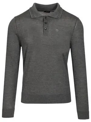 Etro Wool And Silk Polo Shirt - Gray