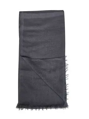 Brunello Cucinelli Lead Grey Cashmere And Silk Scarf - Multicolor