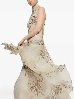 Brunello Cucinelli Long Printed Dress