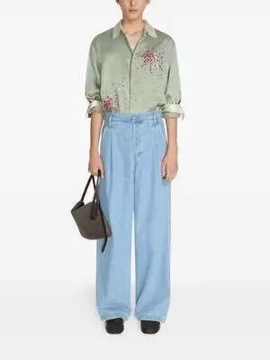 Dries Van Noten Pleated Jeans - Blue