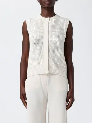 Max Mara Silk Blend Knit Vest - Cream