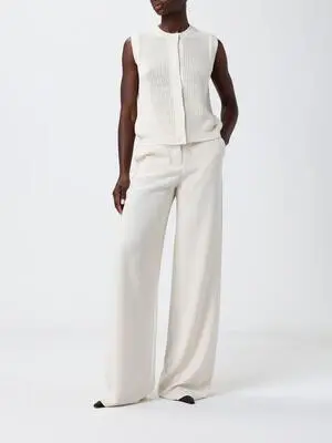 Max Mara Silk Blend Knit Vest - Cream