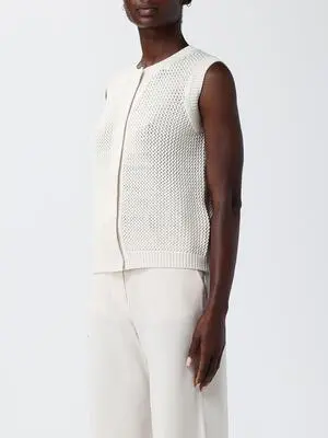 Max Mara Silk Blend Knit Vest - Cream