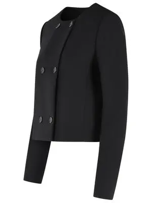 COURREGES Wool Blend Jacket - Black