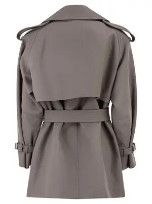 Max Mara Mxscacio Short Cotton Trench Coat