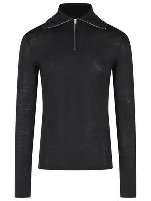 JIL SANDER Virgin Wool Blend T-shirt - Black
