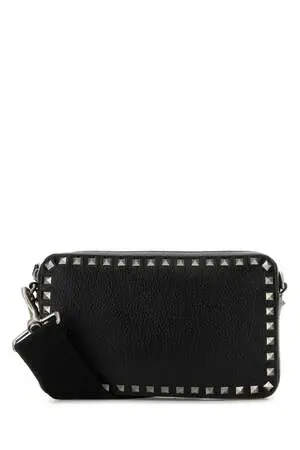 Valentino Garavani Leather Rockstud Crossbody Bag - Black