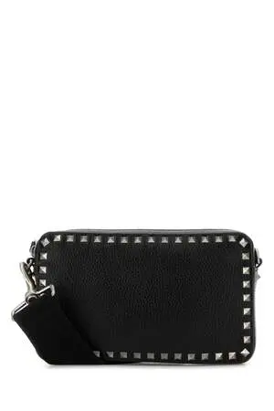 Valentino Garavani Leather Rockstud Crossbody Bag - Black