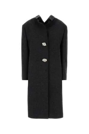 Prada Slate Wool Coat - Black