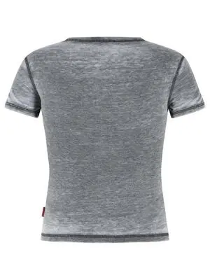 DIESEL® Grey Cotton Blend Jersey T-shirt - Gray