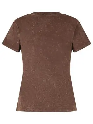 GANNI Cotton T-shirt - Brown