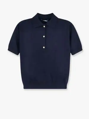 Max Mara Smmpomposa Cotton, Silk And Cashmere Polo Shirt - Blue