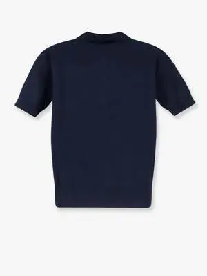 Max Mara Cotton, Silk And Cashmere Polo Shirt - Blue