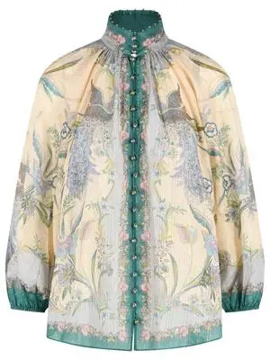 Zimmermann Indra Billow' Cotton Blend Blouse - Cream