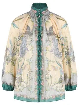 Zimmermann Indra Billow' Cotton Blend Blouse - Cream