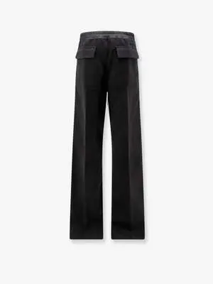 Rick Owens Dietrich Cotton Trousers - Black