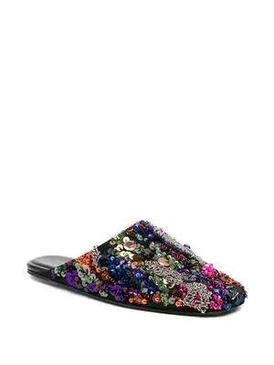 Dries Van Noten Embellished Mule - Multicolor