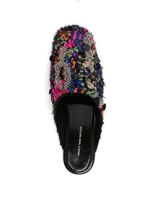 Dries Van Noten Embellished Mule - Multicolor