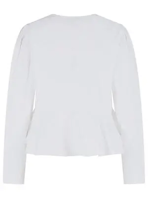 GANNI Cotton Blouse - White