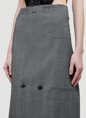 Vetements Tailored Pencil Skirt - Gray