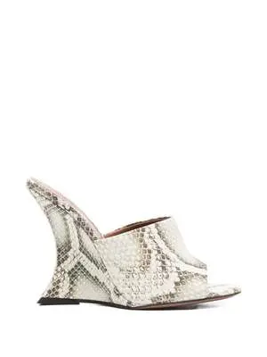 Paris Texas Nina Snakeskin Sandals